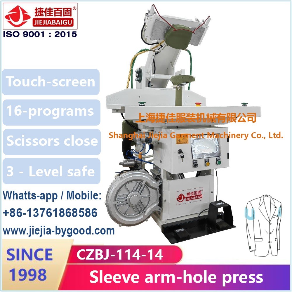 Arm Hole LED PLC Seam Pressing Machine / Ironing Equipment Suit Dress